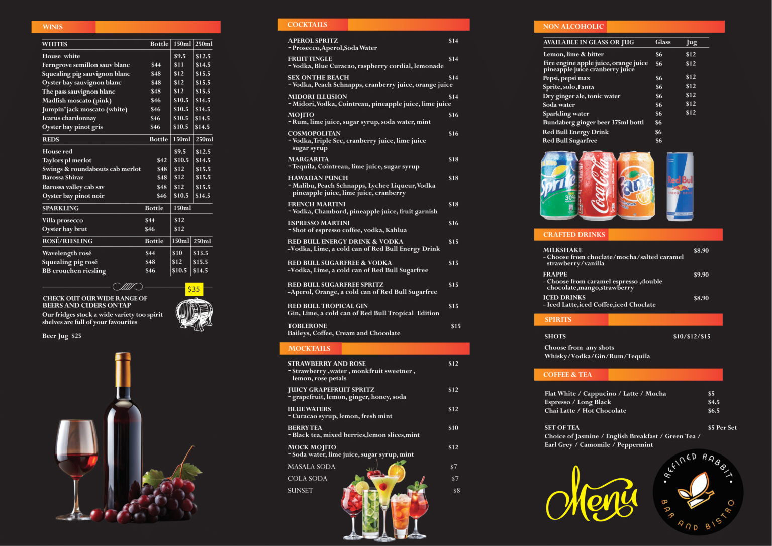 Our Menu - Refined Rabbit